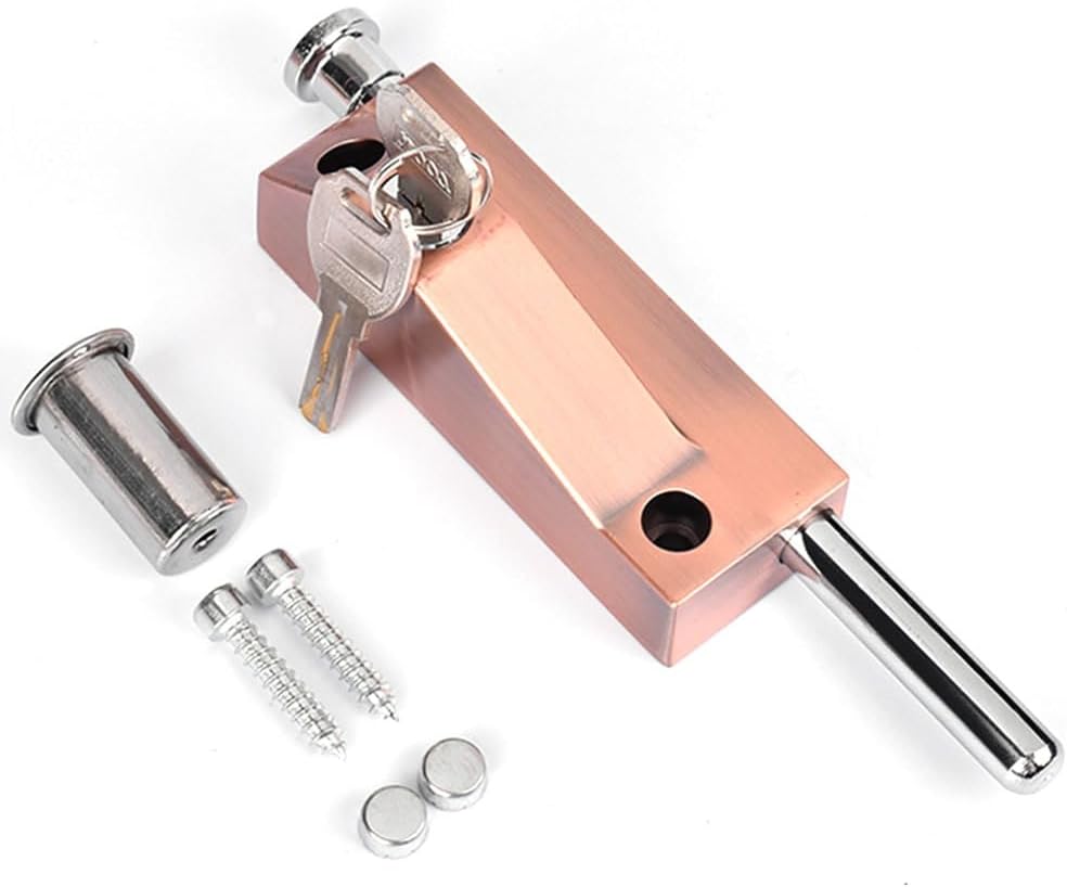Multi-Purpose Door Bolt, Key Locking Door Bolt Security Door Locks ...