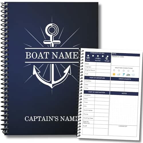 Amazon.com: Custom Captains Logbook - Personalized Nautical Journal for ...