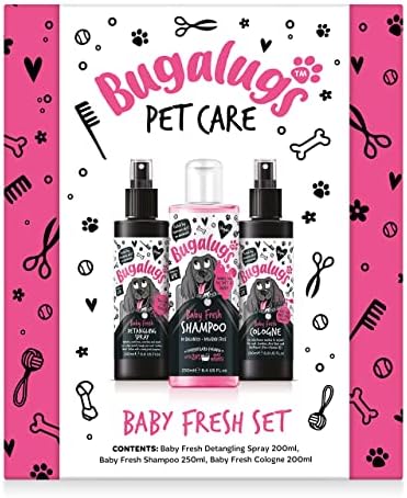 Bugalugs Spa Gift Set For Dogs With Shampoo, Detangle Spray & Cologne ...