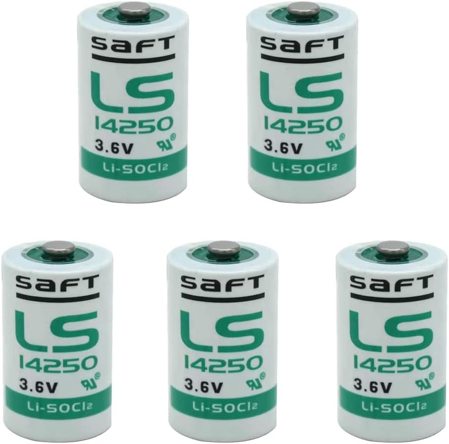 5-Pack LS14250 1/2 AA 3.6v Battery 14250 Can Use for SAFT LS14250 ...