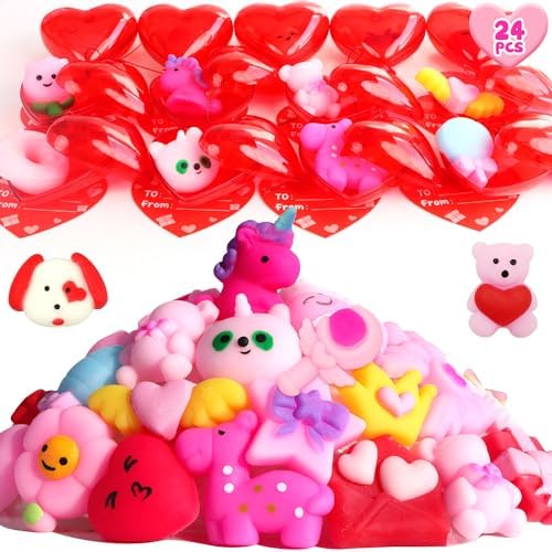 FUNNYB&G Squishies Party Favor Toys - 24pcs Kawaii Mochi Squishy Toys ...