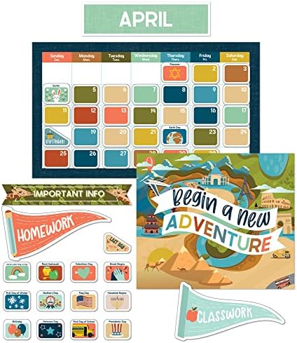 Amazon.com : Carson Dellosa 134 pc Grow Together Calendar Bulletin ...