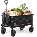 Amazon.com: Navatiee Collapsible Folding Wagon, Wagon Cart Heavy Duty ...