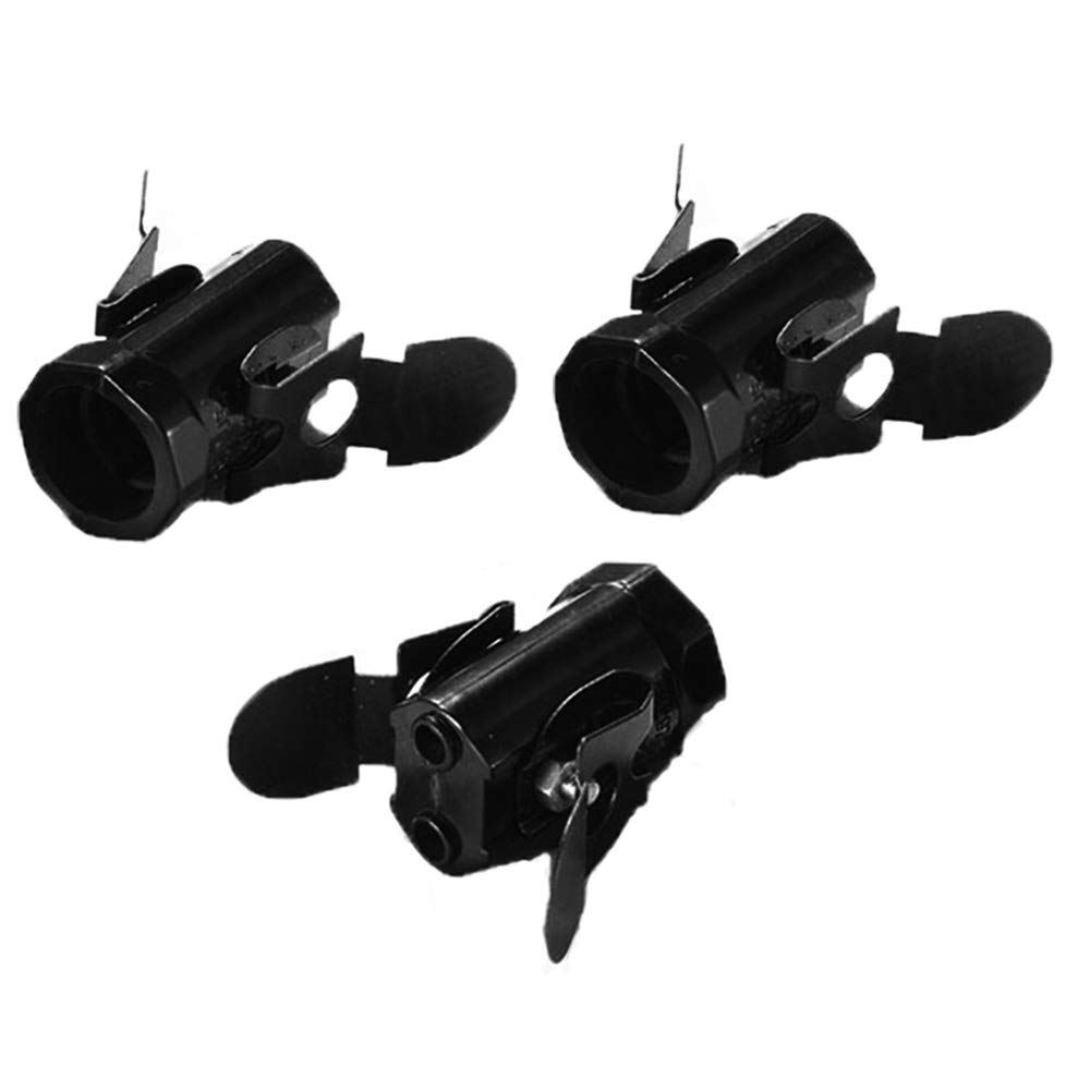 E12 candelabra socket,TWDRTDD Black 3-Pack Candelabra Base Lamp Holder ...