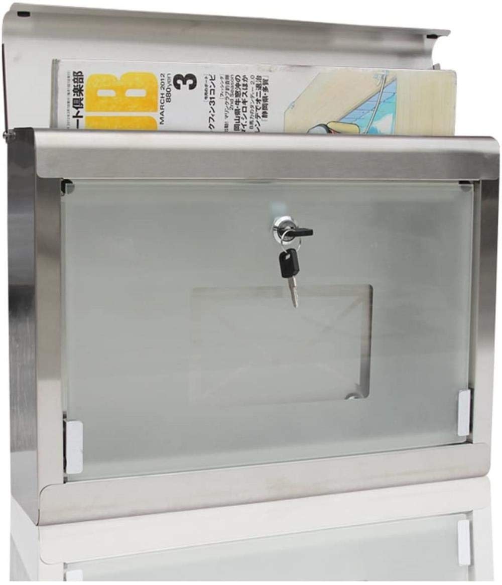 Mail Box Wall Mounted Silver Wall Mounted Lockable Letterbox ...