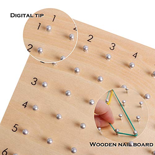 Snapklik.com : JCREN Wooden Geoboard Educational 9x9 Geoboards For Kids ...