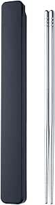 Stainless Steel Chopsticks Reusable, Portable Chopsticks with Pull ...