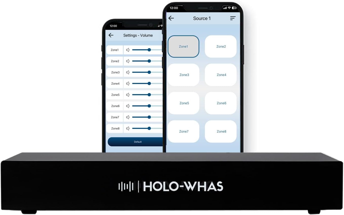 Amazon.com: 8 Zone Multi-Room Streaming Amplifier | Stream Wirelessly ...