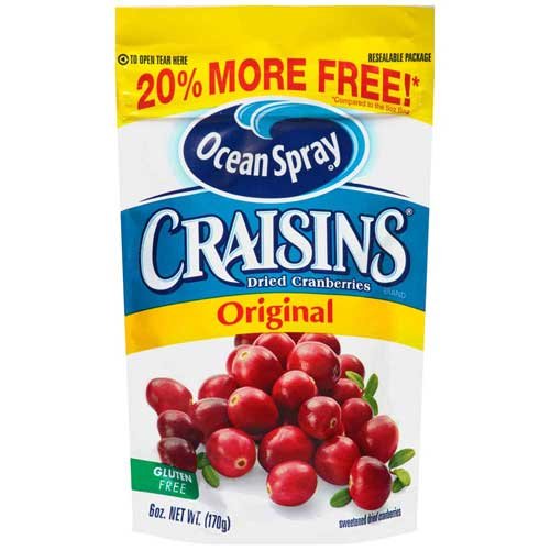 Amazon.com : Ocean Spray Original Sweetened Dried Cranberry, 6 Ounce ...