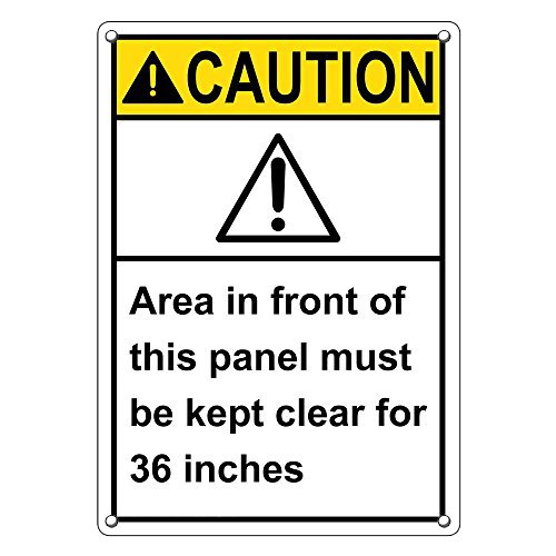 Amazon.com: Weatherproof Plastic Vertical ANSI Caution Panel Must Be ...