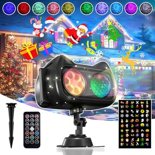 Amazon.com: Fussion Christmas Projector Lights Outdoor, 29 Effects ...