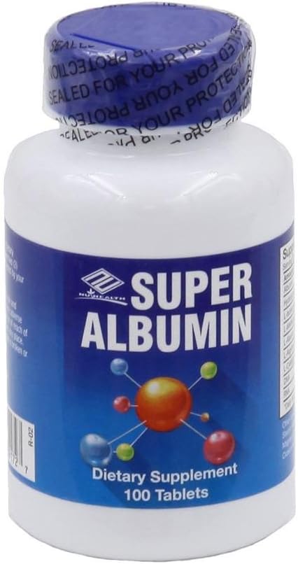 Amazon.com: Nuhealth Super Albúmina (100 Tabletas) : Salud y Hogar