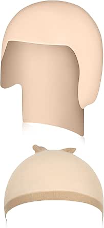 Amazon.com: Halloween Bald Cap Makeup Latex Bald Head Wig Cap for ...