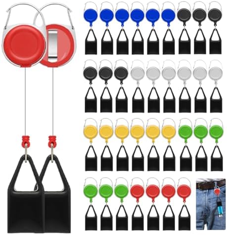 Amazon.com: 36-Piece Assorted Colour Retractable Leash Clip Keychain ...