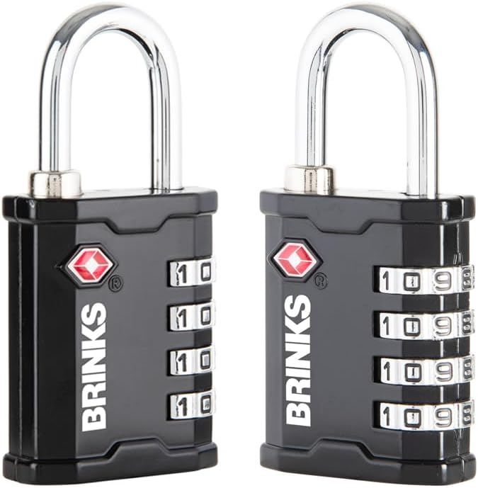 Amazon.com: BRINKS TSA Approved Gun Case Lock, Luggage Travel Lock – 4 ...
