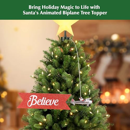 Snapklik.com : Mr. Christmas Animated African American Santas Bi-Plane ...