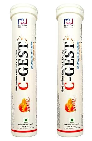 C-Gest Effervescent Natural Vitamin C for Immune Support - 30 ...