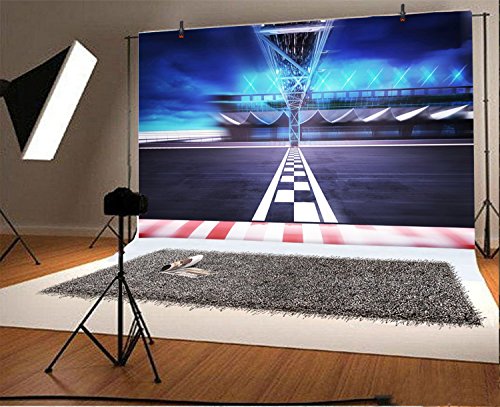 Buy AOFOTO 7x5ft Finish Line Race Track Backdrop Motor Car Racing Auto ...