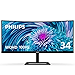 Amazon.com: PHILIPS 346E2CUAE 34" Curved Frameless, UltraWide QHD ...
