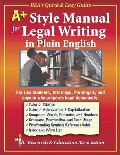 Amazon.com: A+ Style Manual For Legal Writing in Plain English ...