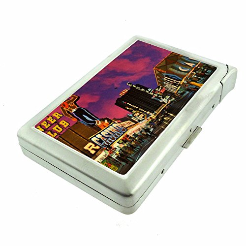 Amazon.com: Cigarette Case with Built in Lighter Vintage Las Vegas ...