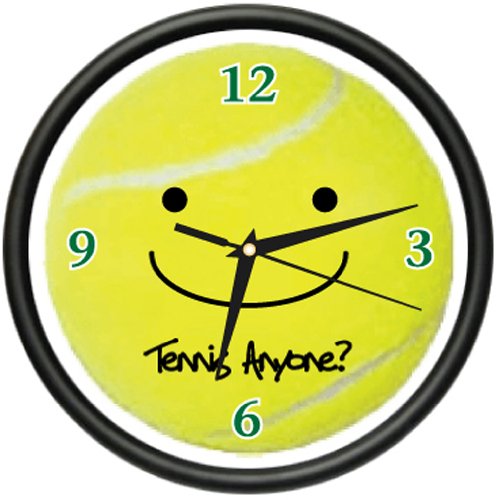 Amazon.com: Tennis Wall Clock Player Racquet Ball Team Decor Gift ...