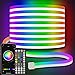 Amazon.com: Led Neon Rope Lights 32.8Ft,Control with App/Remote ...