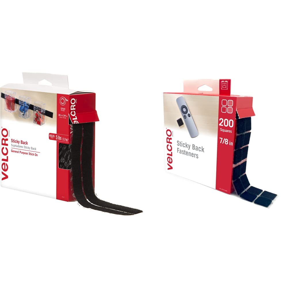 Amazon.com : VELCRO Brand – 30 ft Sticky Back Hook and Loop Fasteners ...