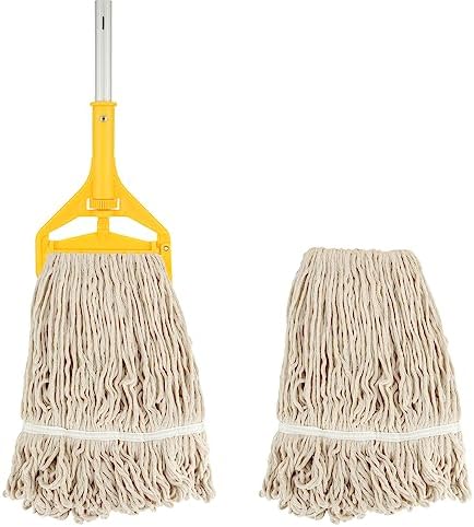 Amazon.com: WOPPLXY Looped-End String Wet Cotton Mops, Heavy Duty ...