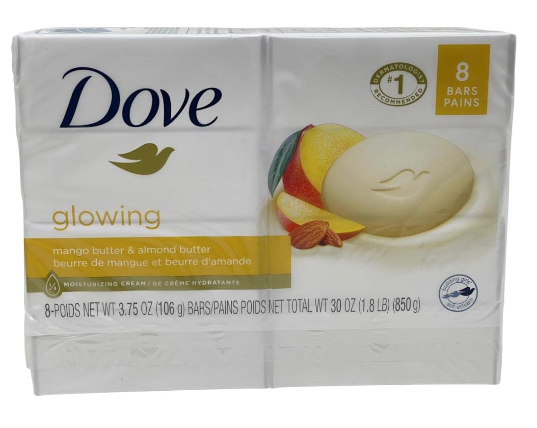 Amazon.com: Dove beauty bar more moisturizing than bar soap pack, mango ...