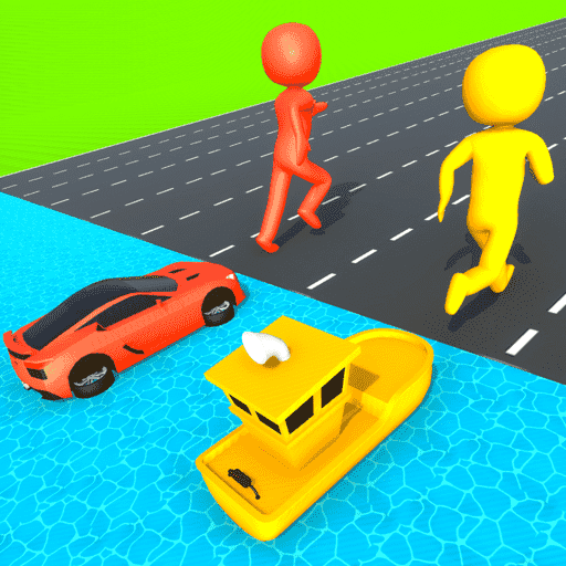 Shape Transform Rush Shifting Race Master Car 3D Casual Game And New Super Robot Bridge Run Race ...