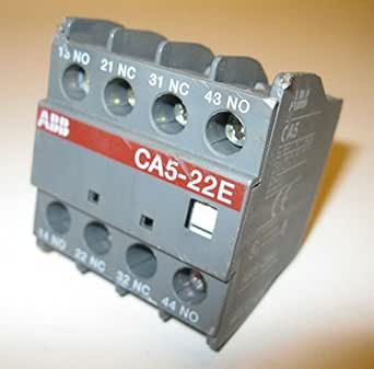 ABB, CA5-22E, 2-N/O & 2-N/C Aux Contact Block, FRONT Mount, fits A9-A110 Contactor : Amazon.in ...