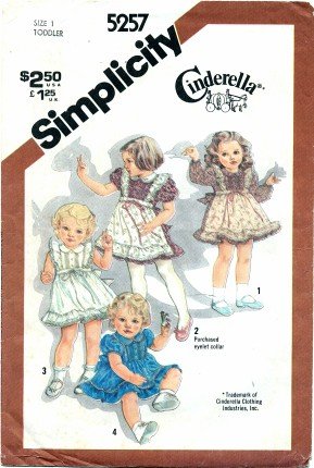 Simplicity 5257 Sewing Pattern Cinderella Ruffled Dress Size 1 : Amazon ...