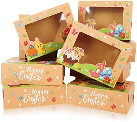 Amazon.com: Whaline 30Pcs Easter Treat Boxes with Window Bunny Egg ...
