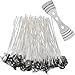 100 Pack 10 cm Long Pre Waxed Wicks Candle Wicks with 1 Piece Stainless ...