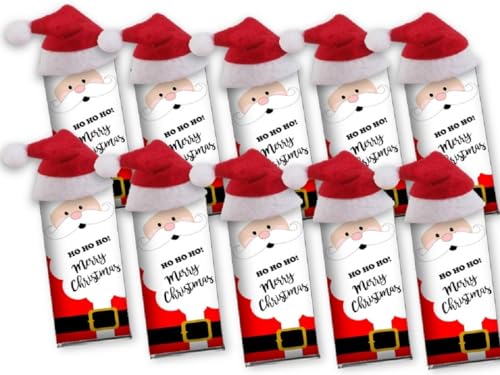 Amazon.com: Christmas Santa Claus Candy Bar Wrappers with Mini Santa ...