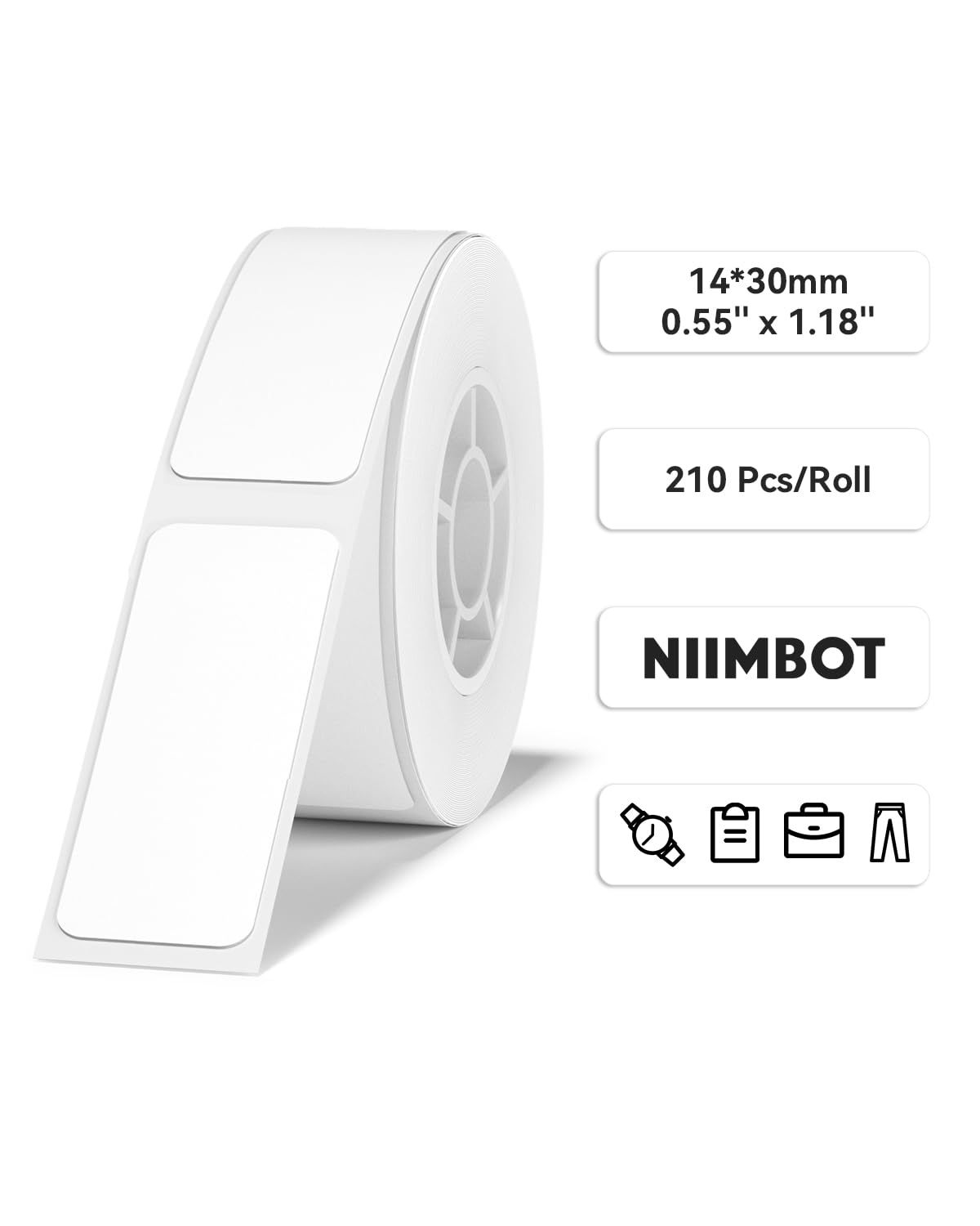 Amazon.com : NIIMBOT Label Tape 14×30mm White Label Paper Compatible ...