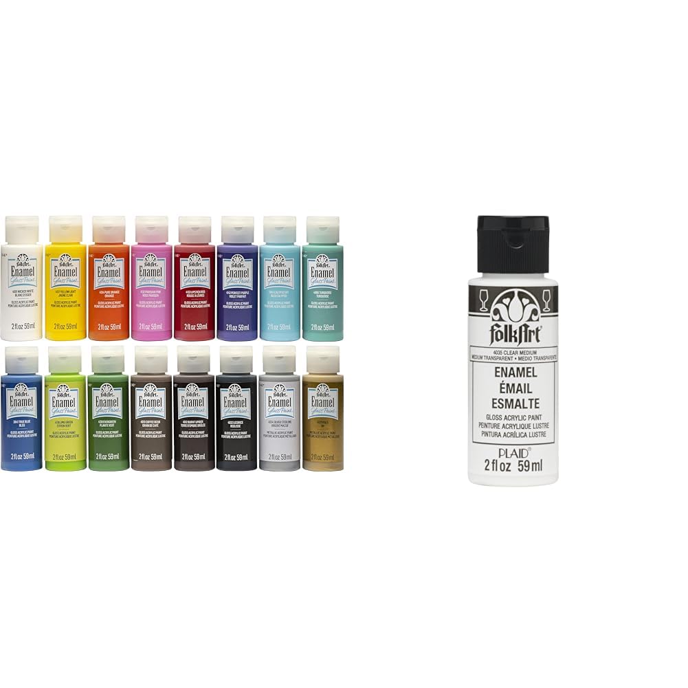 Amazon.com: FolkArt Gloss Finish Acrylic Enamel Craft Set Designed for ...