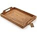 DOKOT Rattan Tray Tea Trays Rectangle Serving Tray with Handles for ...