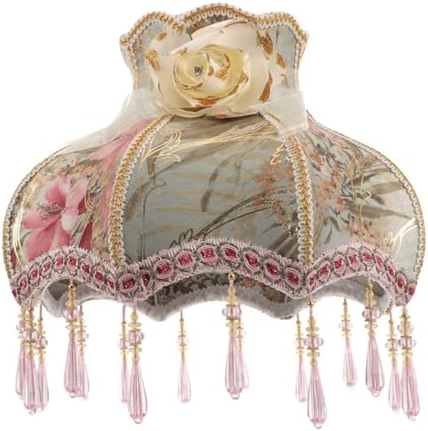 OSALADI Lamp Shade with Fringe European Style Lampshade Vintage Floral ...