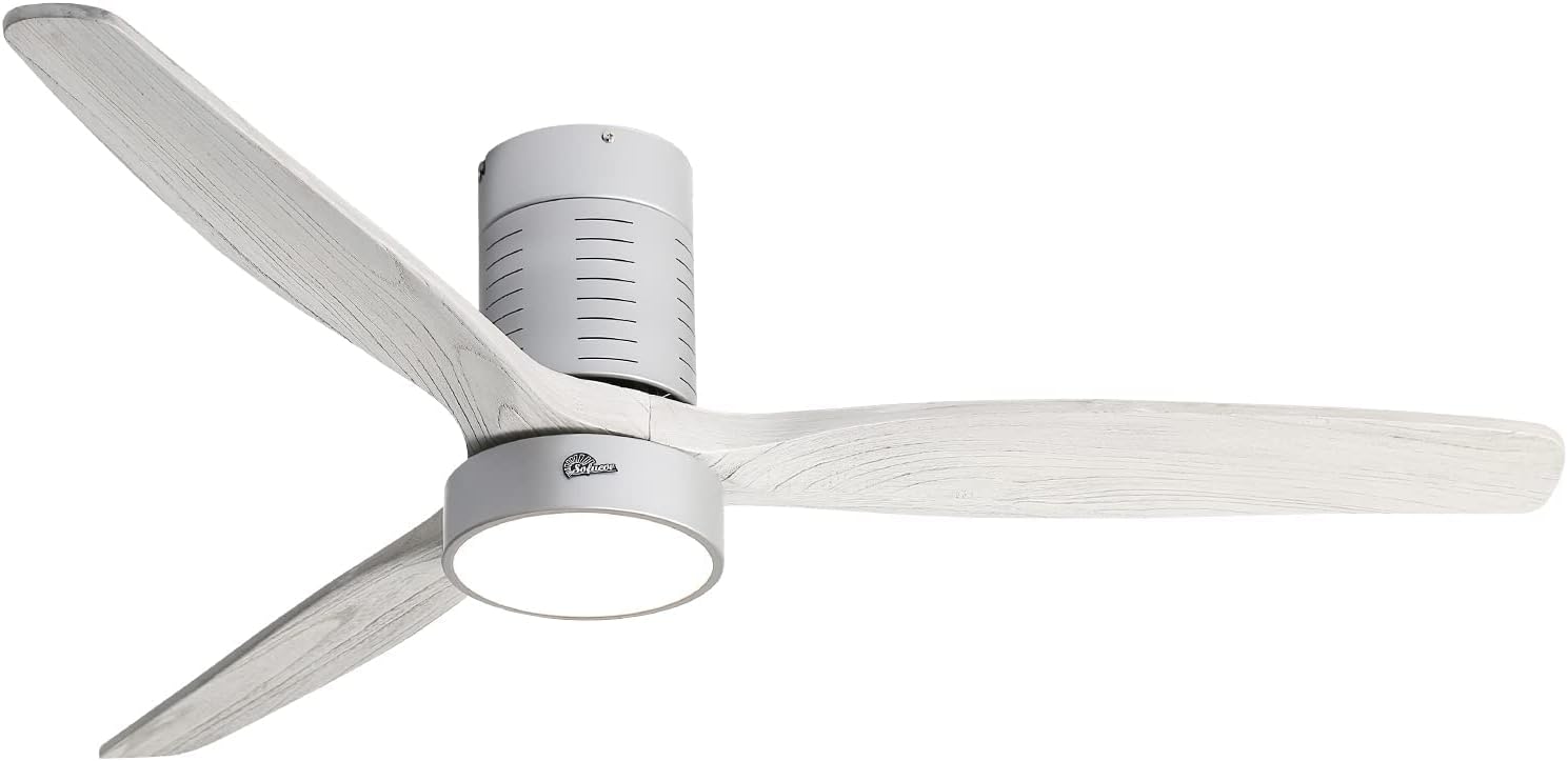 Amazon.com: Sofucor 52 Inch Flush Mount Ceiling Fan with Light and ...