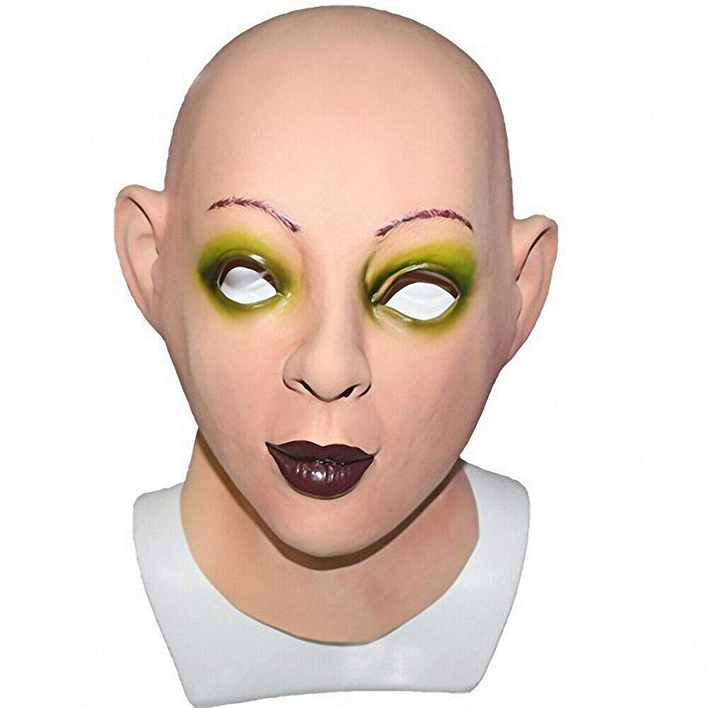 Buy Realistic Bald Female Disguise Costume Rubber Latex Overhead for ...