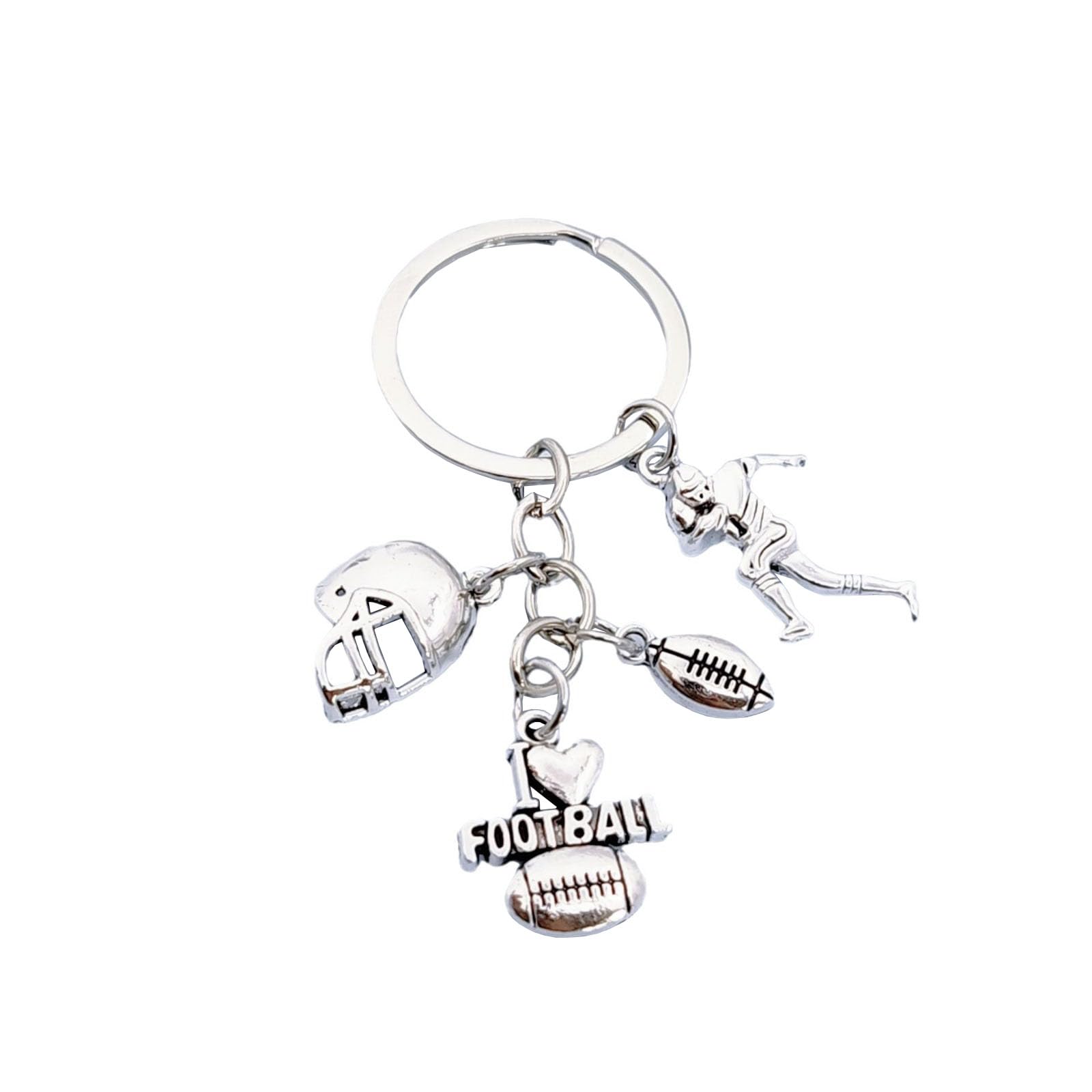 INSTITIZER Rugby Alloy Keychain Sports Metal Key Ring Purse Bag ...
