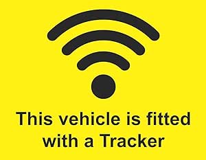 This Vehicle Is Fitted With a Tracker V2 Warning Sign Self Adhesive ...