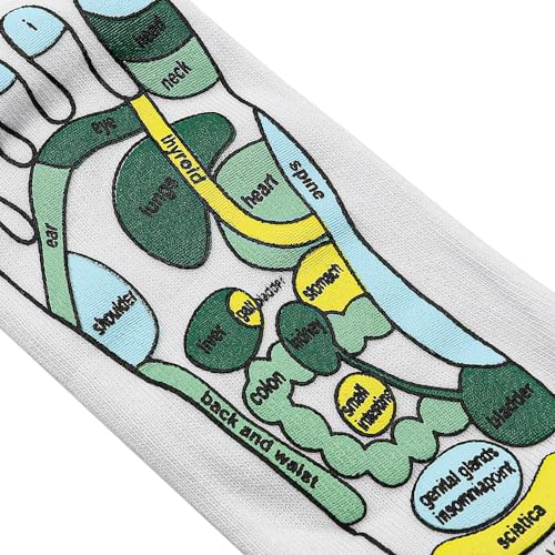 Tiardey 1 Pair of Acupressure Socks, Reflexology Socks, Five Toe ...