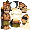 Solar Powered Tiki Figurine with Light - Hawaiian Man Ornament for Tiki ...