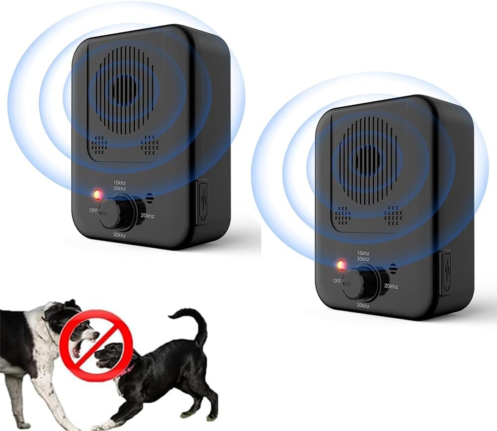 Amazon.com : BORITE 2 Pack Anti Barking Device Auto Ultrasonic Dog ...