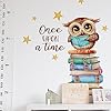 Amazon.com: Mirabuy Owl Books Educational Wall Decals Reading Corner ...