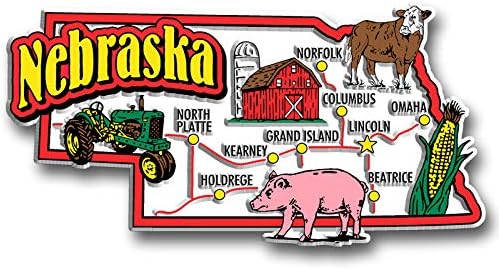 Amazon.com: Nebraska Jumbo State Magnet by Classic Magnets, Collectible ...