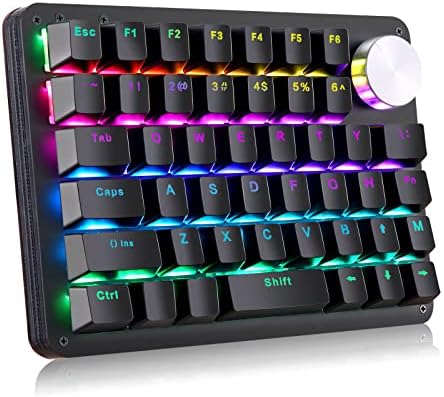 Amazon.com: AULA One Handed Gaming Keyboard, RGB LED Backlist ...